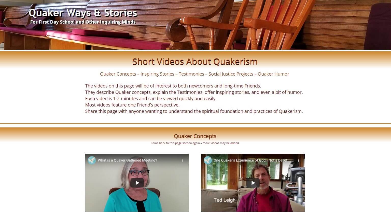 Quaker Ways & Stories - Amesbury Quakers